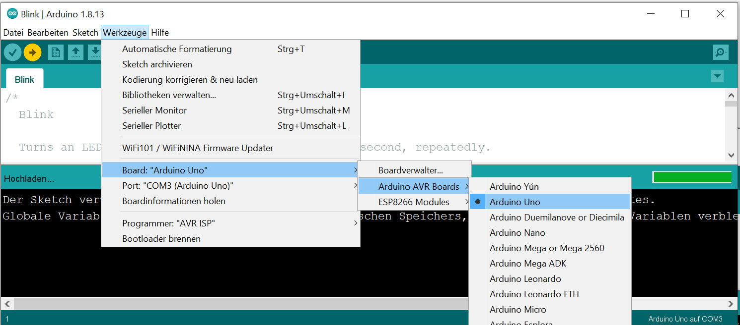 Die ersten Schritte mit dem Arduino – hummes.info