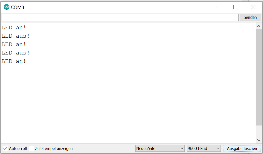 Ausgaben im seriellen Monitor – hummes.info